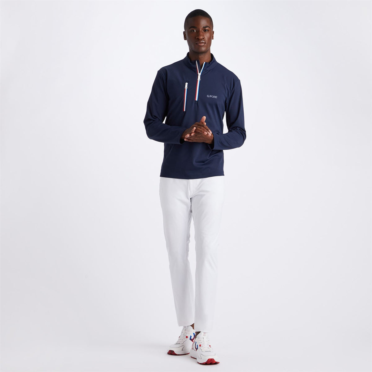 G/FORE Daytona Tech Interlock Embroidered Slim Fit Mid Layer Twilight ...