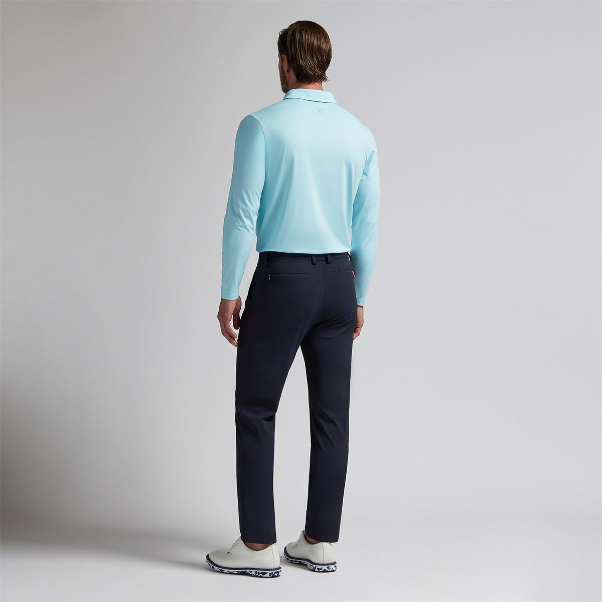 G/FORE Ice Nylon LS Polo Powder Melange | TRENDYGOLF UK