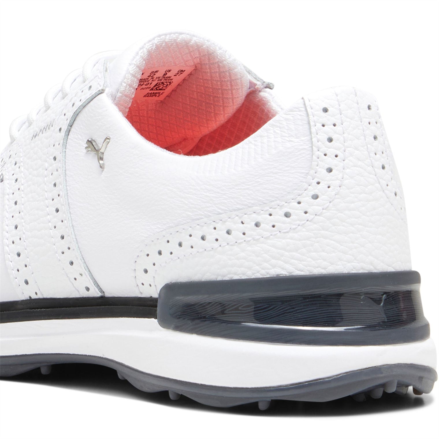 Puma Avant Wingtip Leather Spikeless Golf Shoes White | TRENDYGOLF.COM