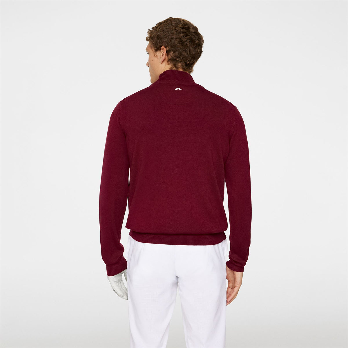 J.Lindeberg Kian Zipped Sweater Cabernet | TRENDYGOLF UK