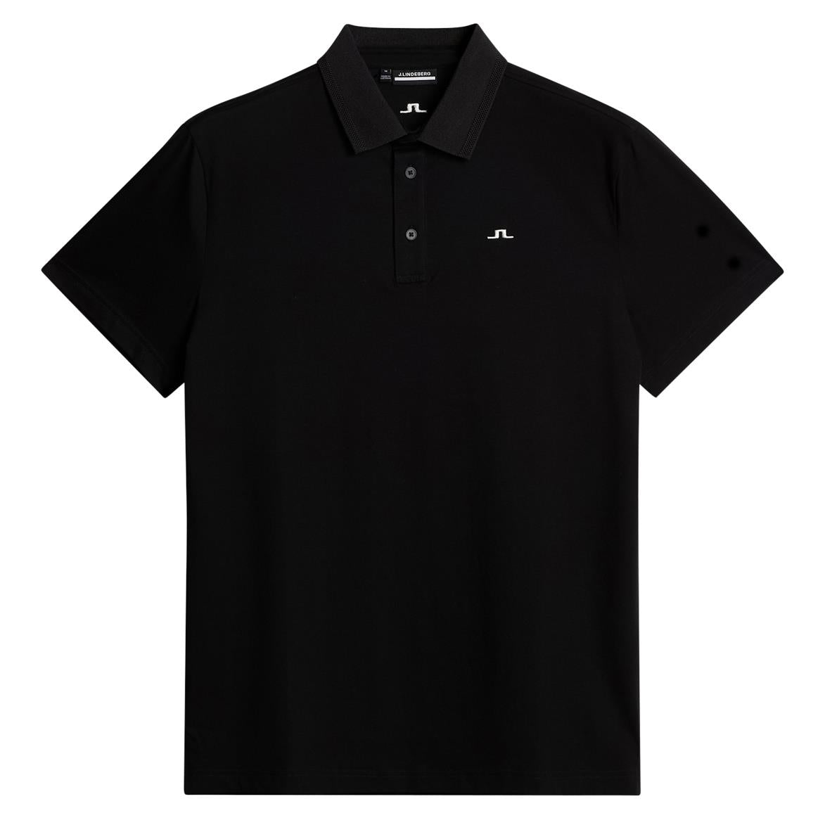 J.Lindeberg Bridger Regular Fit Polo Black | TRENDYGOLF UK