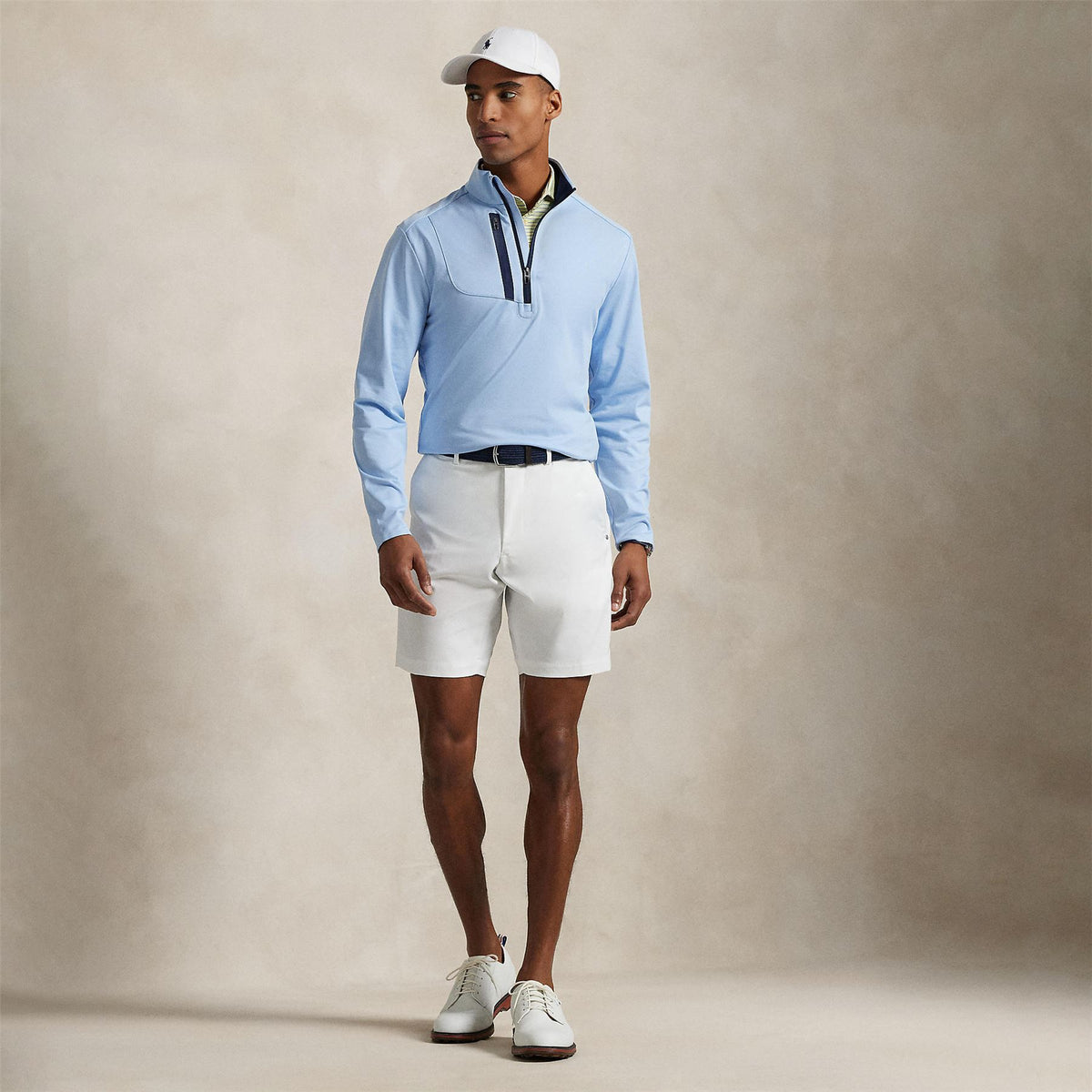 Ralph Lauren RLX Half Zip Stretch Jersey Mid Layer Office Blue ...