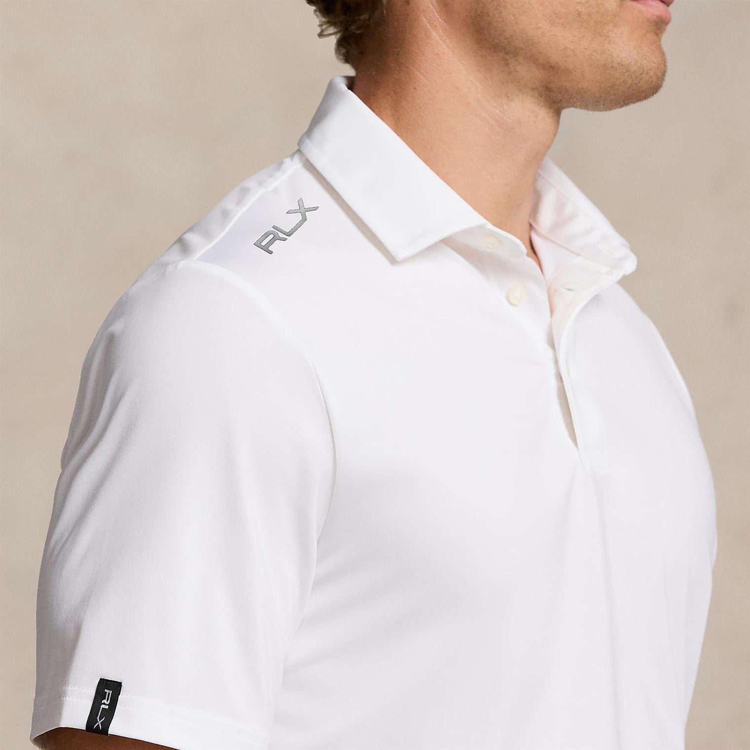 Ralph Lauren RLX Tailored Fit Airflow Jersey Polo Ceramic White ...