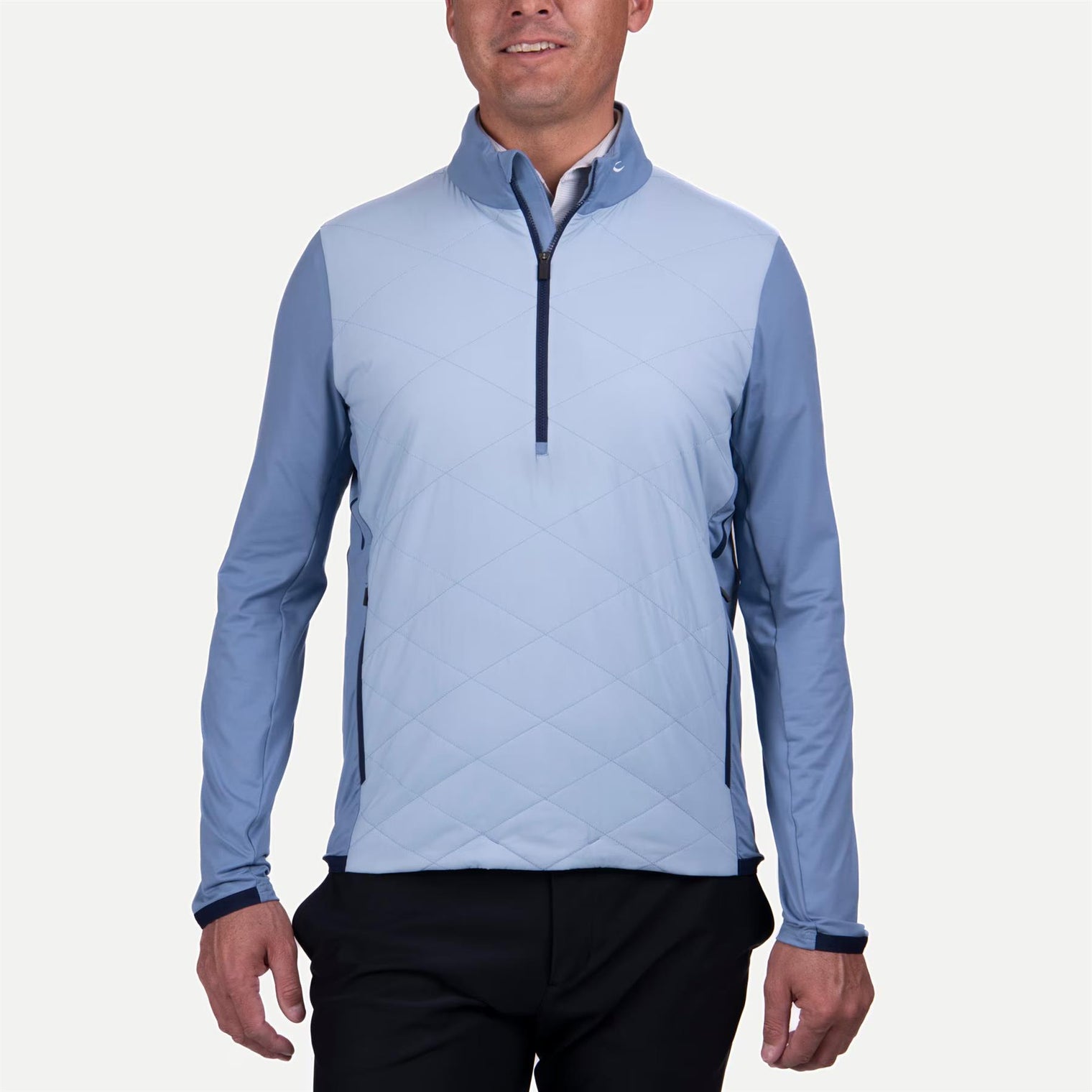 Kjus Release Half Zip Hybrid Jacket Blue Fog | TRENDYGOLF UK