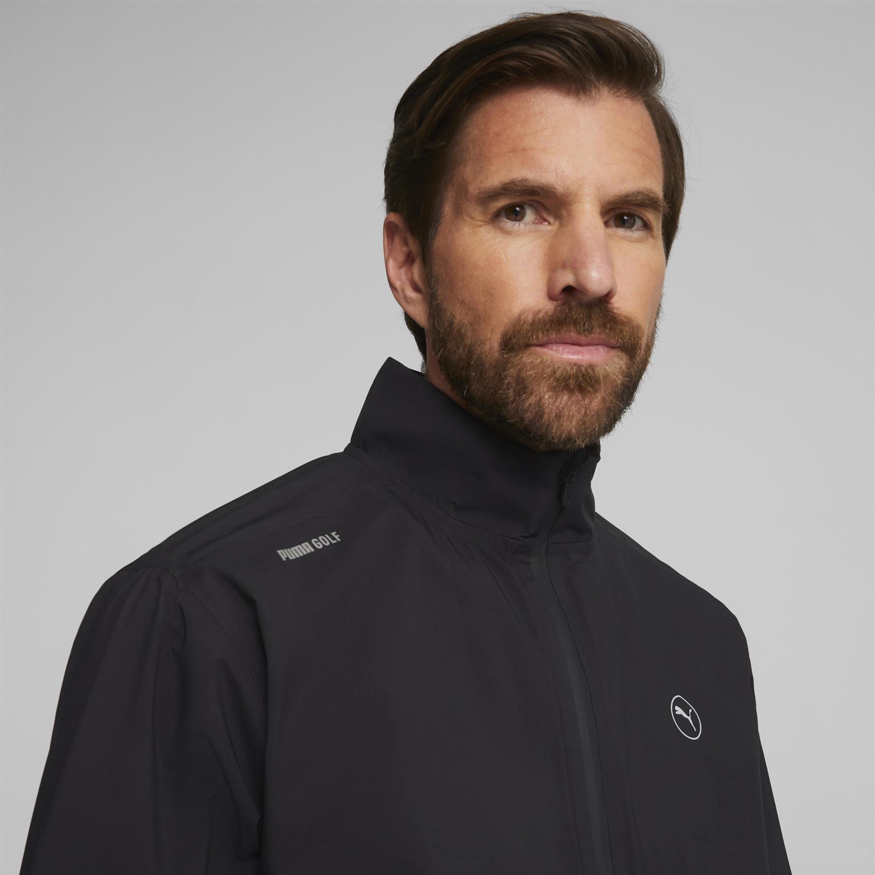 DRYLBL Rain Jacket Puma Black Slate Sky AW24 TRENDYGOLF UK