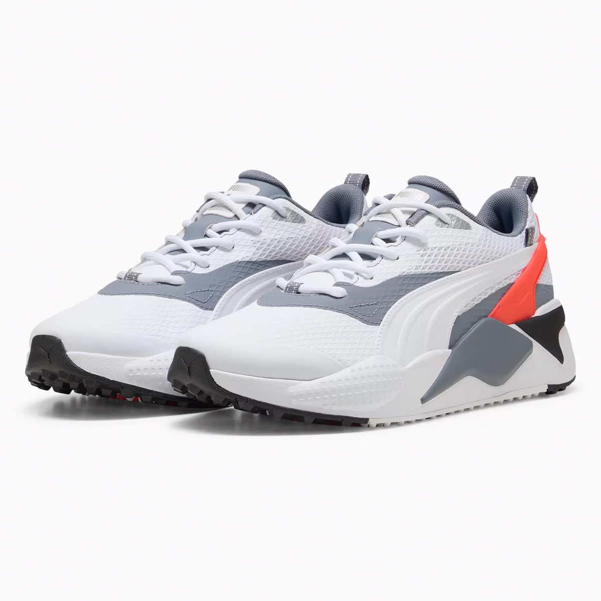 Puma GS-X Efekt Golf Shoes Puma White/Grey Tile/Red Blast | TRENDYGOLF UK