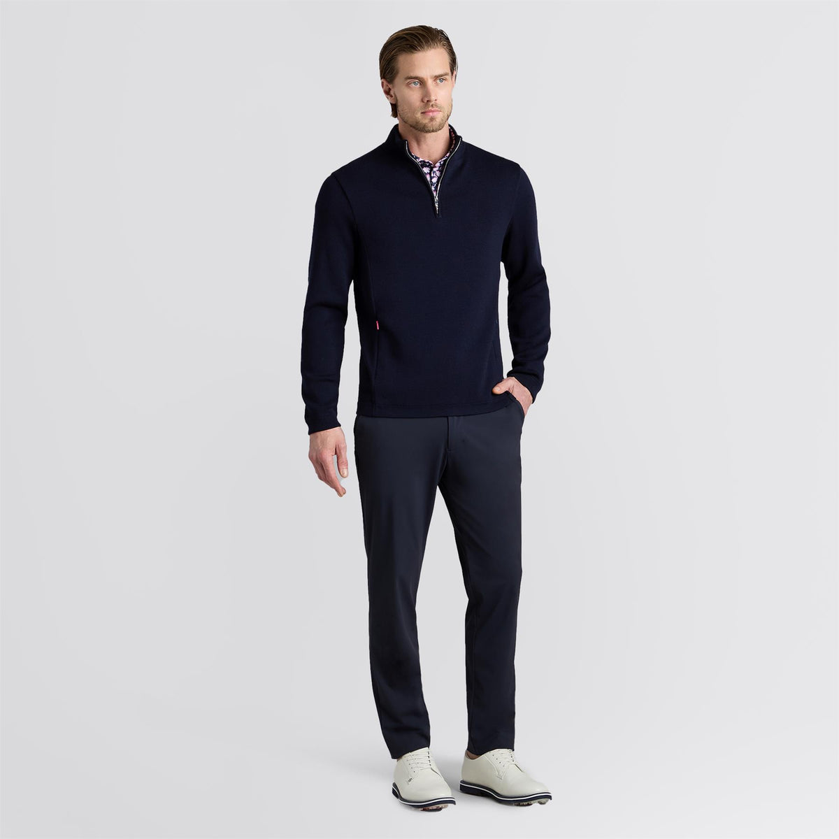 G/FORE Wind Breaker Merino Wool Quarter Zip Twilight | TRENDYGOLF UK