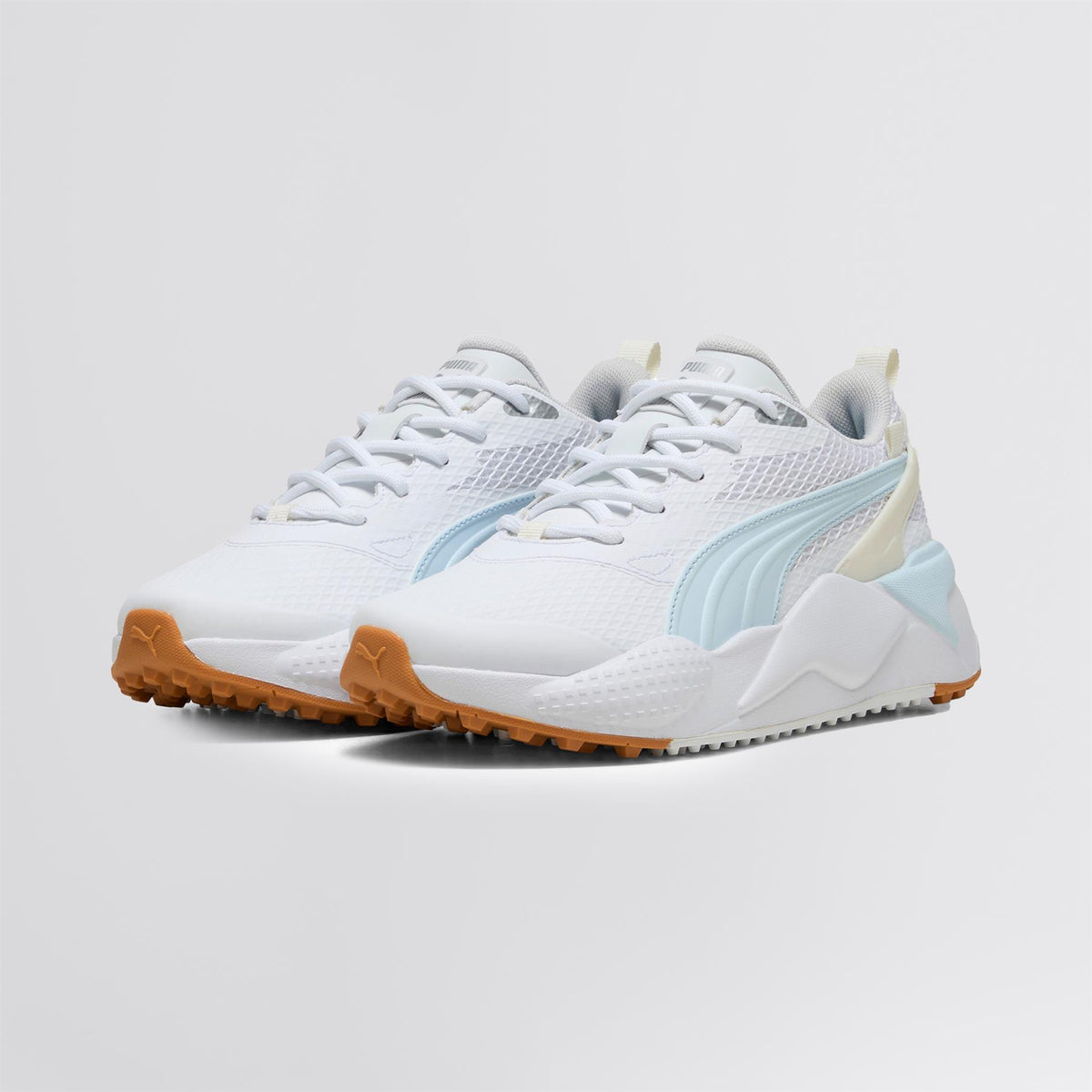 Puma GS-X Efekt Golf Shoes Puma White/Warm White/Icy Blue | TRENDYGOLF UK
