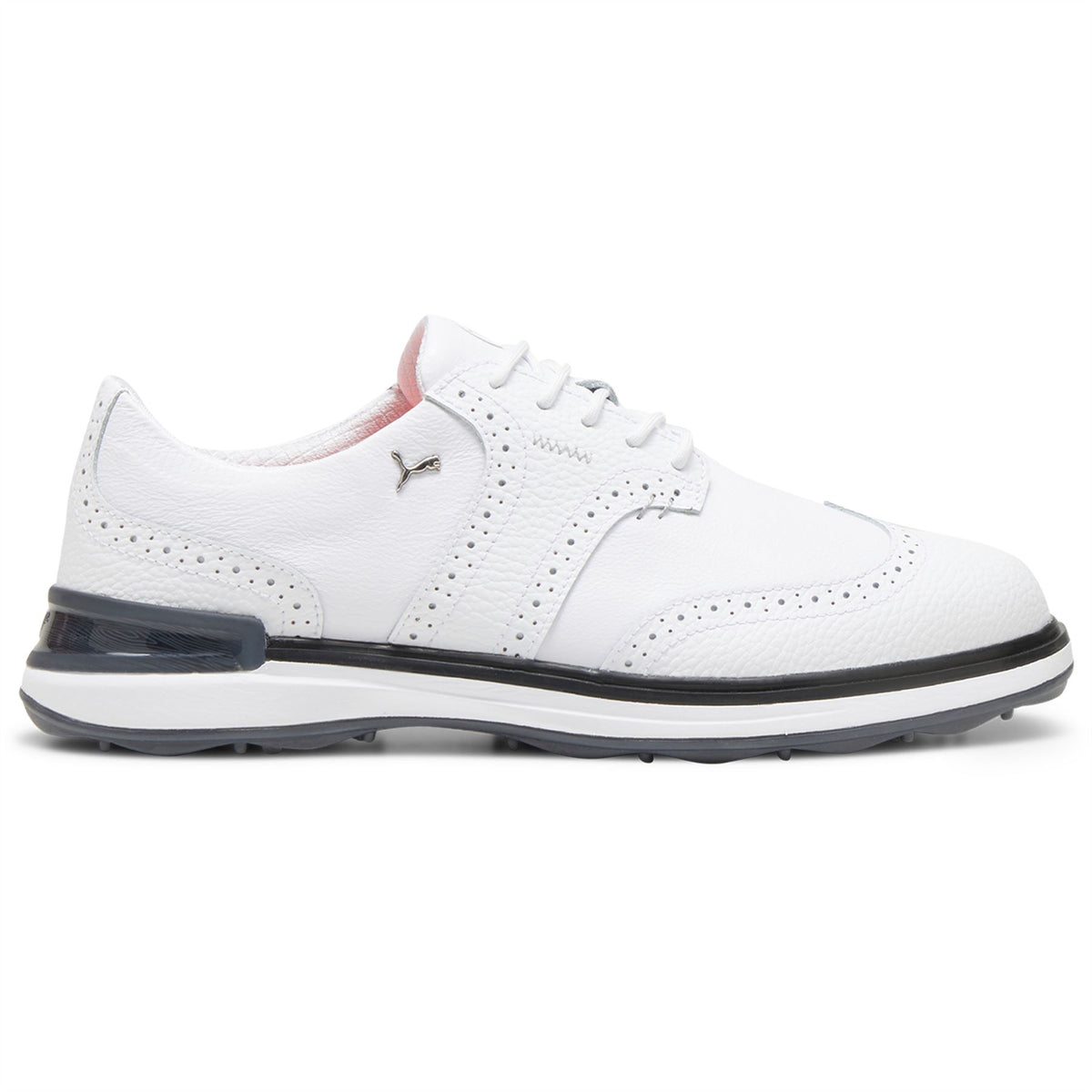 Puma Avant Wingtip Leather Spikeless Golf Shoes White | TRENDYGOLF.COM