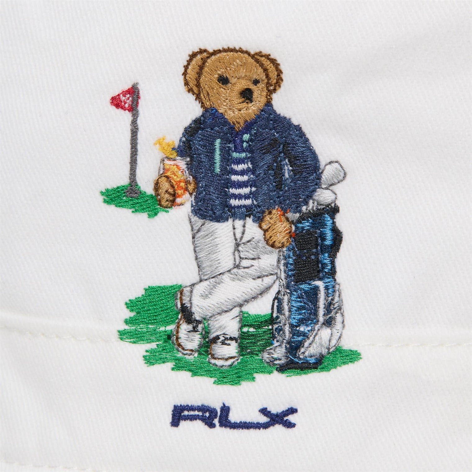 Ralph Lauren RLX Bear Bucket Hat White | TRENDYGOLF UK