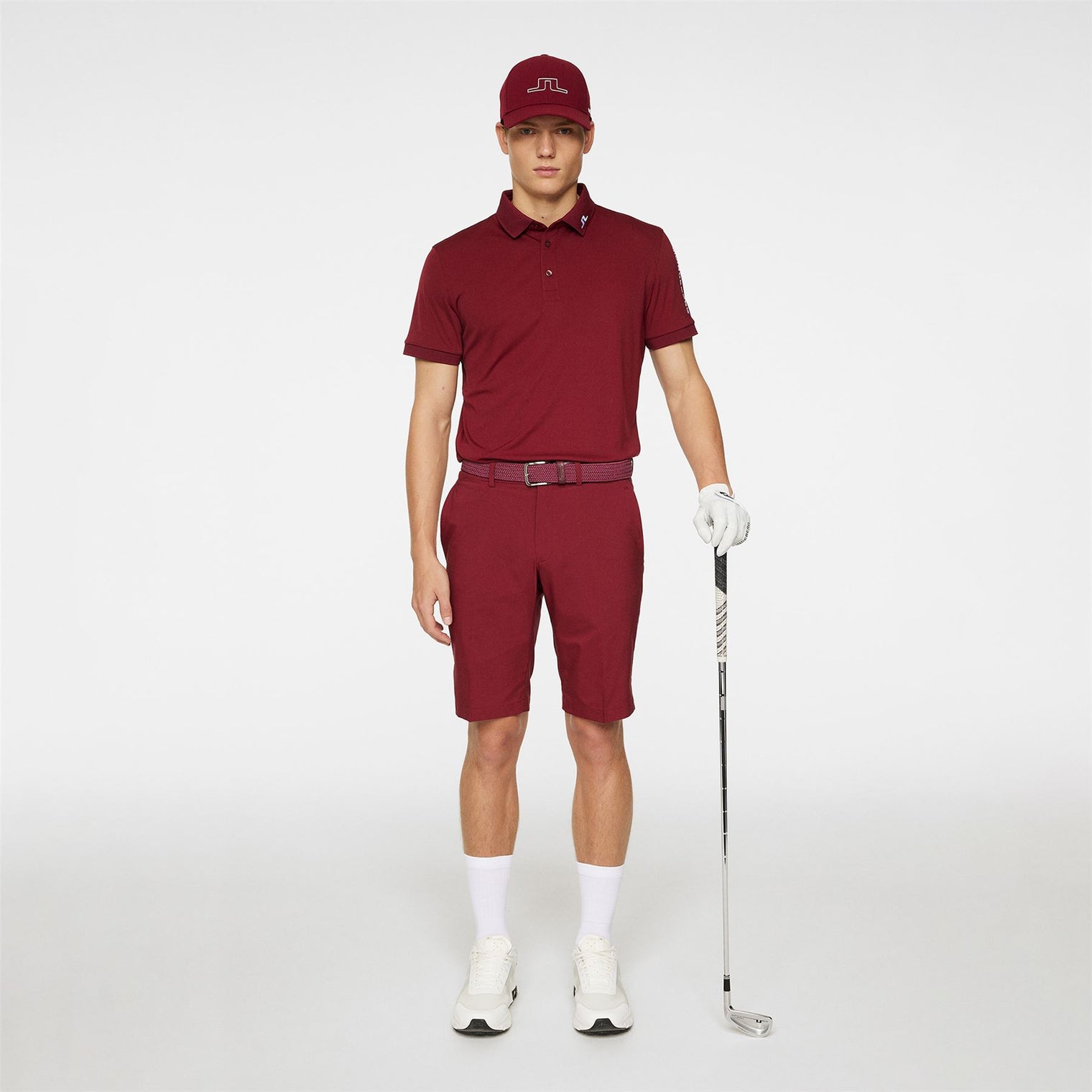 J.Lindeberg Somle Light Poly Stretch Shorts Cabernet | TRENDYGOLF UK