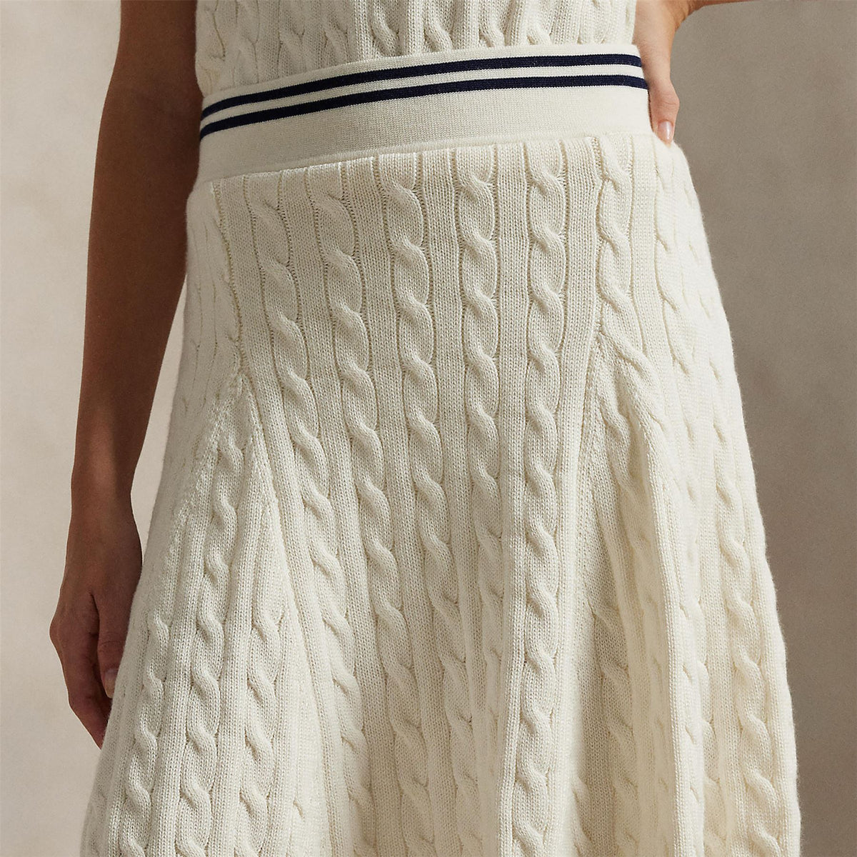 Womens RLX A-Line Cotton Blend Skirt White Splash/Refined Navy - SS25 ...