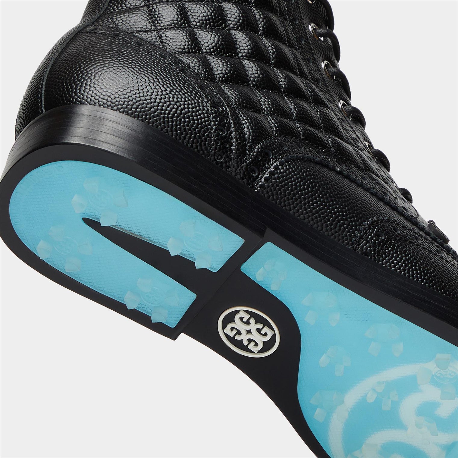G/FORE GALLIVANTER Quilted Leather Luxe Golf Shoes Onyx | TRENDYGOLF UK