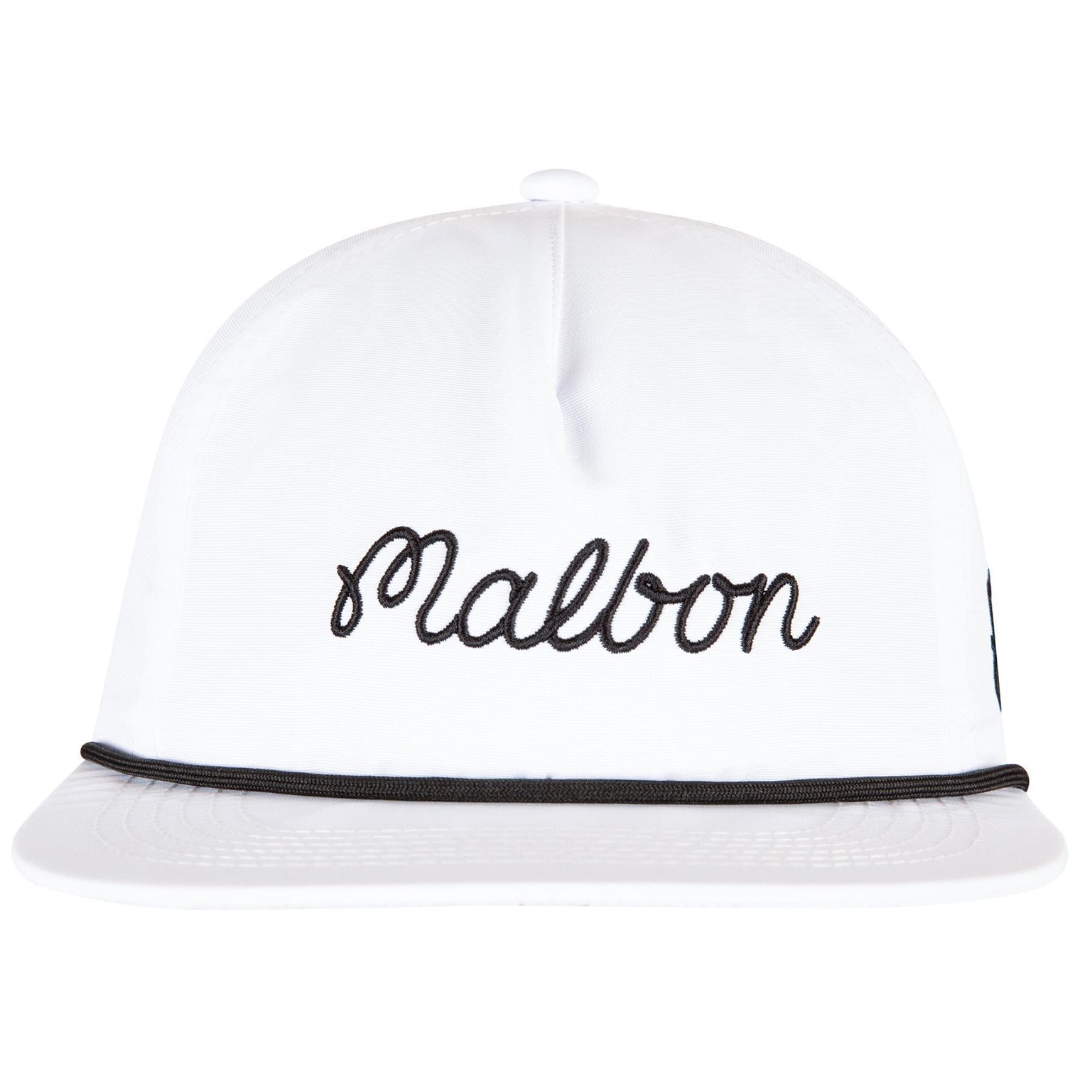 Malbon Golf Evergreen Nylon Rope Hat White | TRENDYGOLF UK