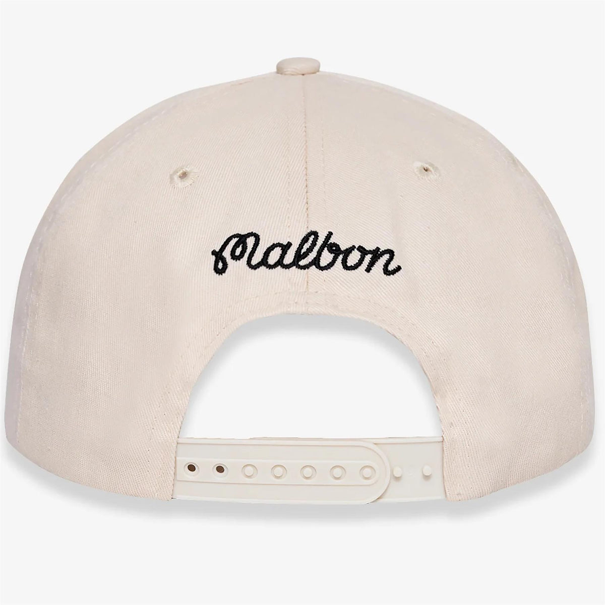 Malbon Golf M Script Chainstitch Painters Cap Ivory | TRENDYGOLF UK