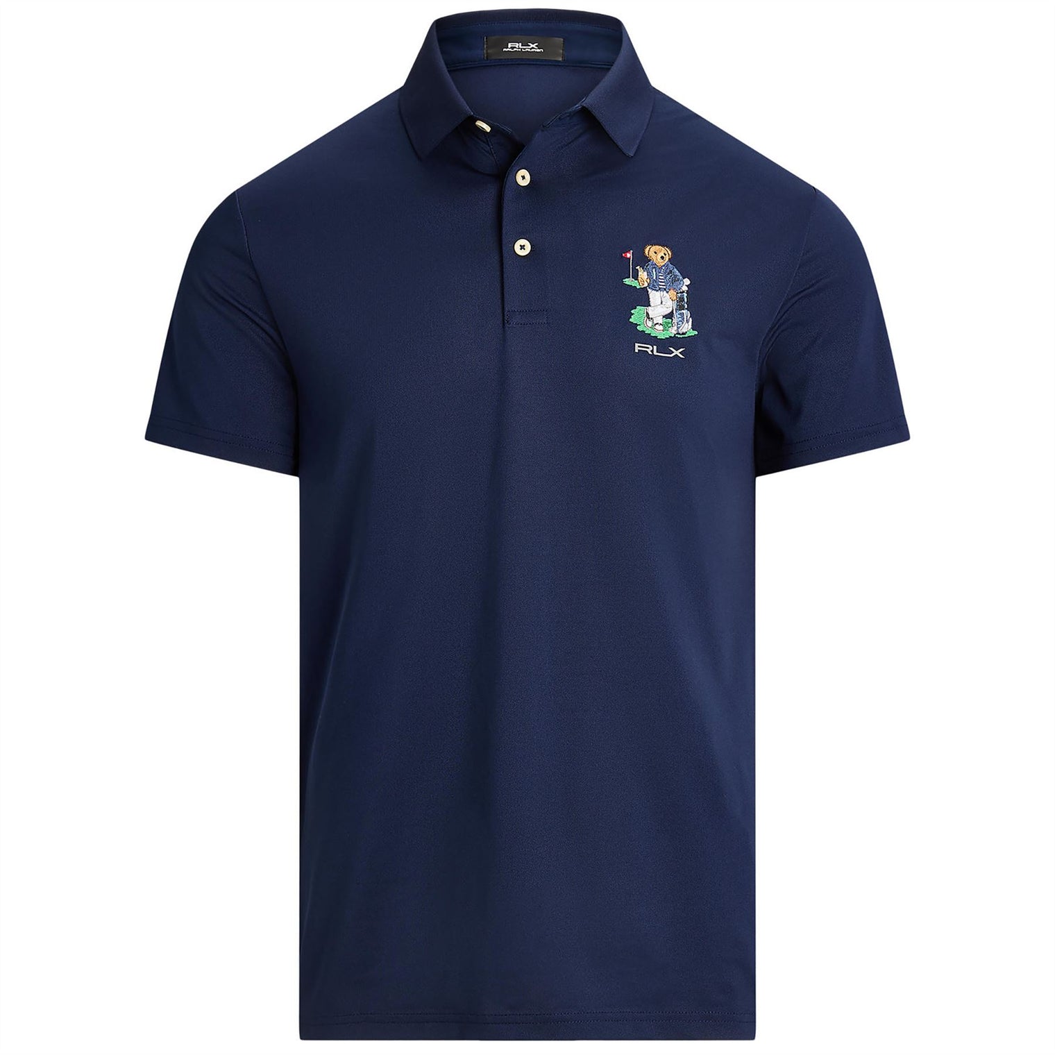 Ralph Lauren RLX Bear Tailored Fit Airtech Pique Polo Refined Navy ...