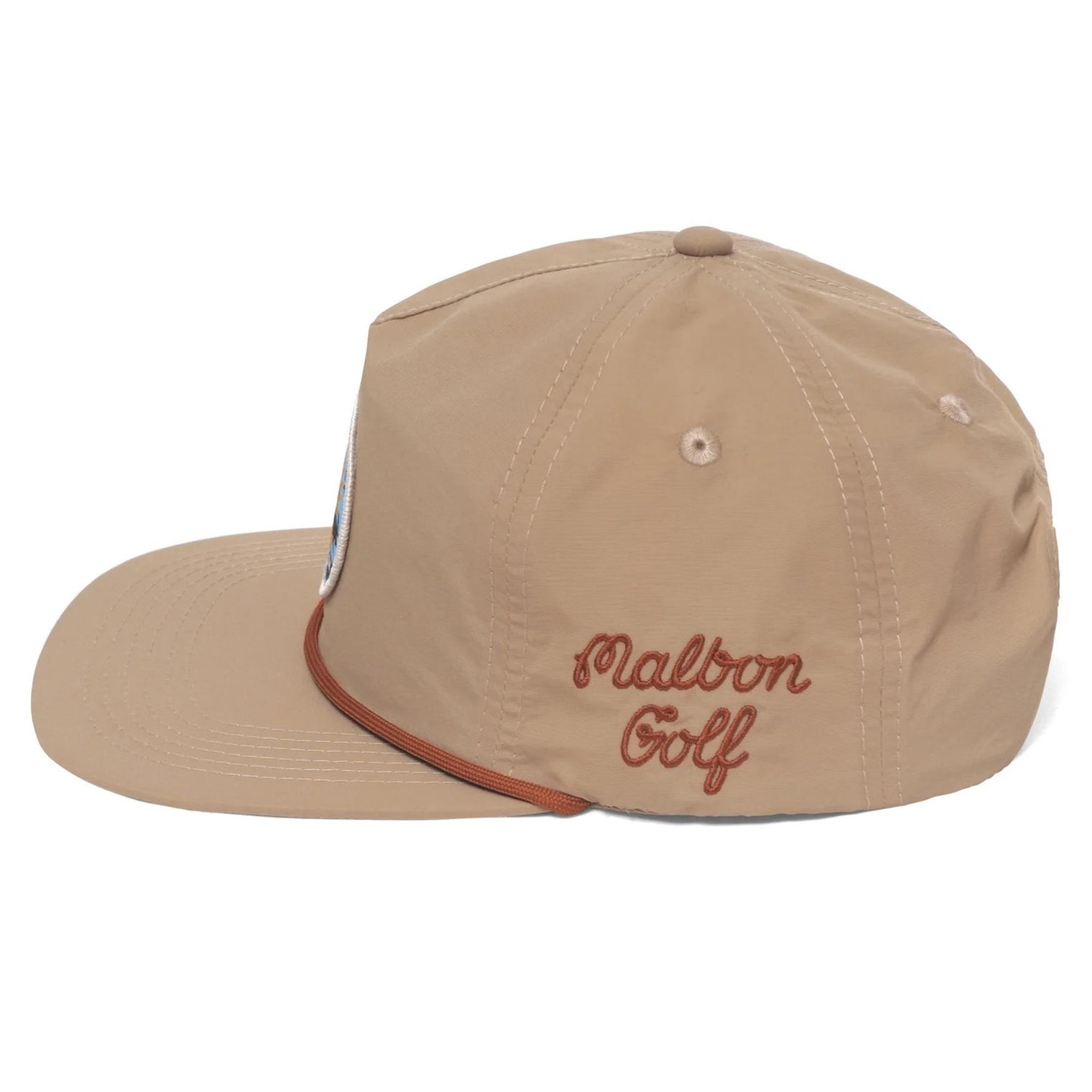 Malbon Golf Exploration Dept. Nylon Rope Hat Khaki | TRENDYGOLF UK