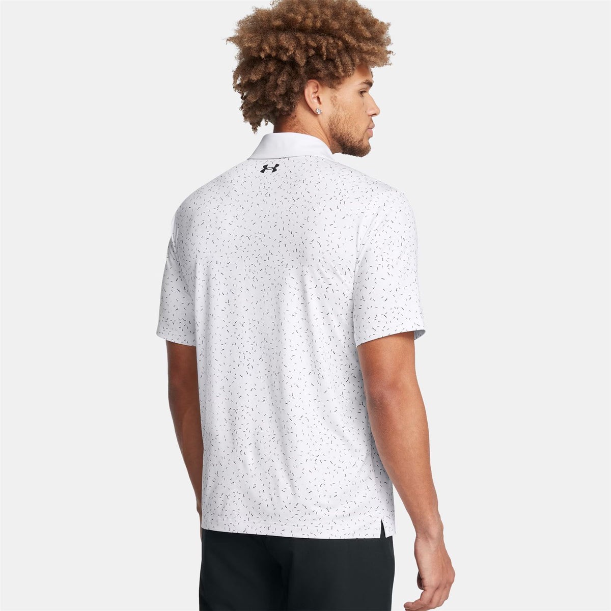 Under Armour T2G Printed Polo White/Black | Polo Shirts | TRENDYGOLF UK