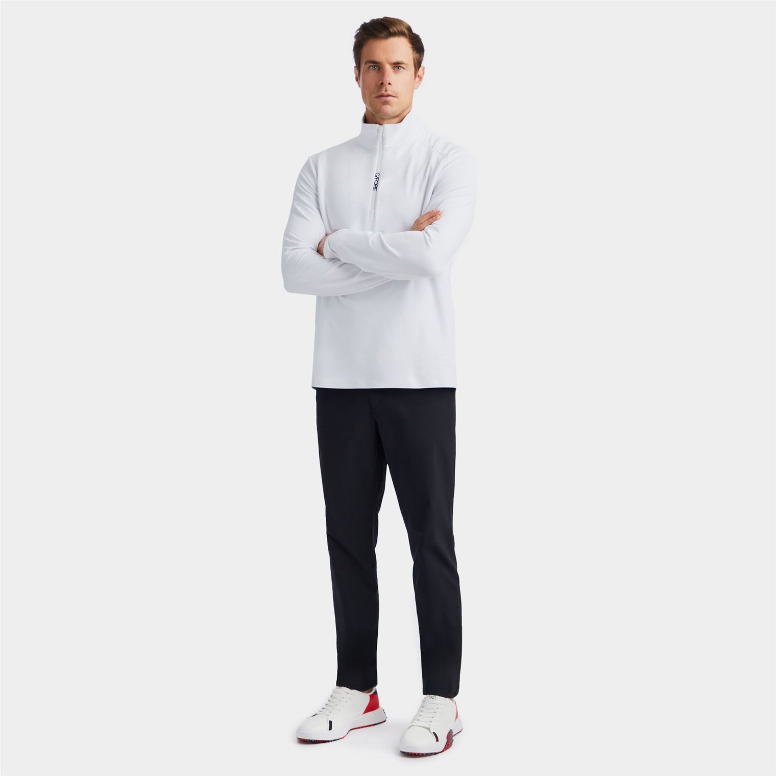 G/FORE Daytona Tech French Terry Mid Layer Snow White | TRENDYGOLF.COM