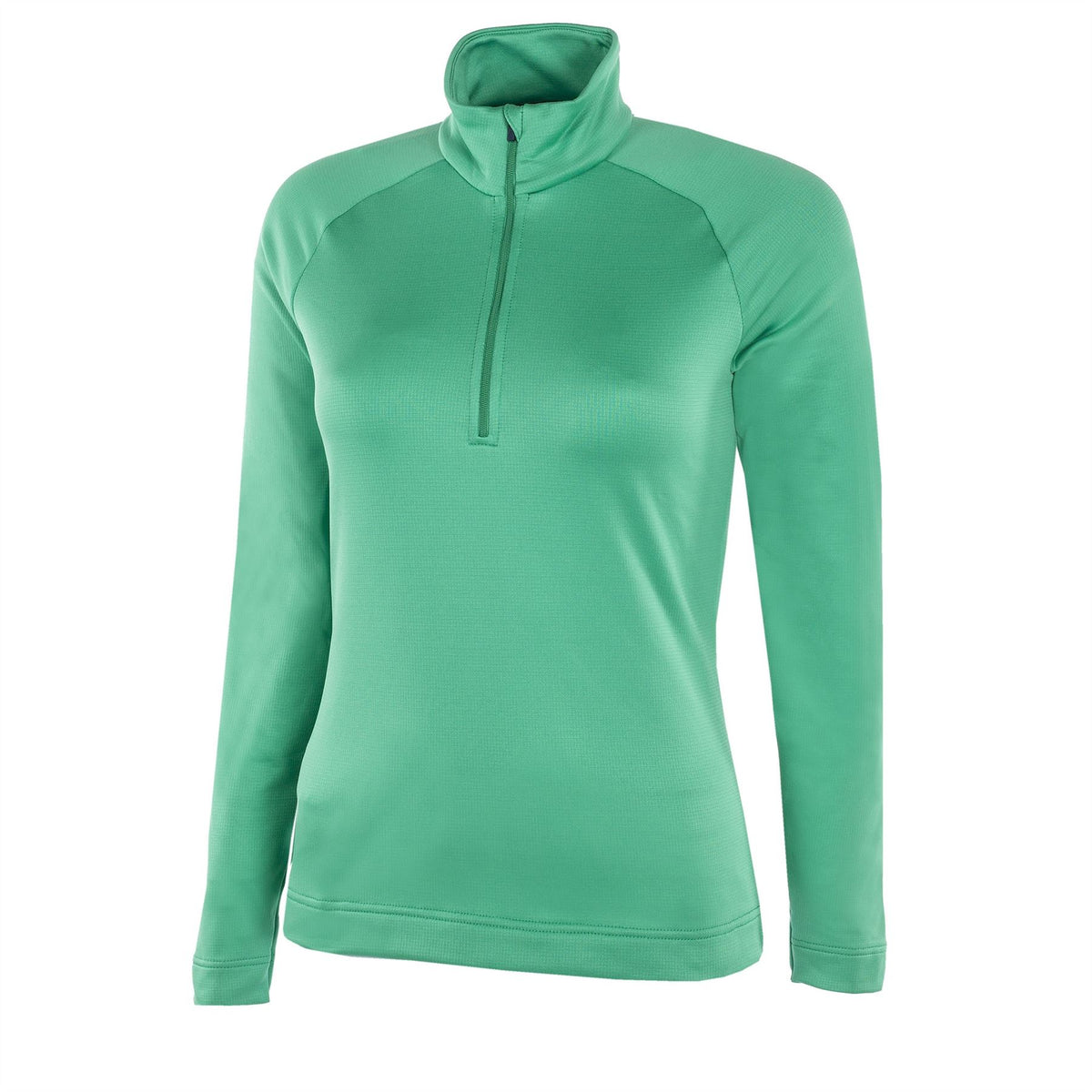 Womens Dolly Half Zip Insula Holly Green - SS23 – TRENDYGOLF UK